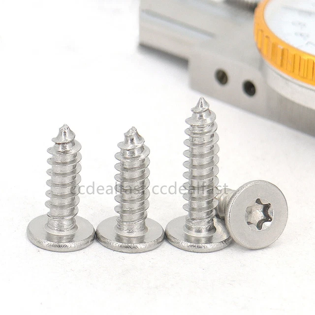 TORX 6-LOBE THIN Flat Head Self Tapping Wood Screw 304 Stainless Steel EUR 6,49 - PicClick FR
