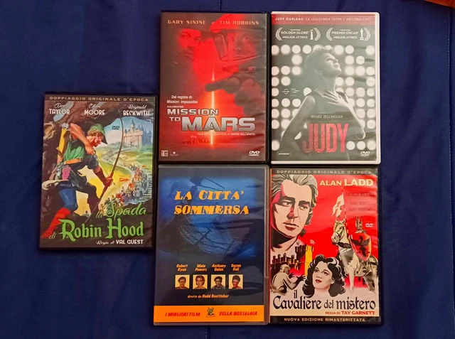 LOTTO FILM DVD Judy/Mission to Mars/Cavaliere mistero/Robin Hood/Città ...