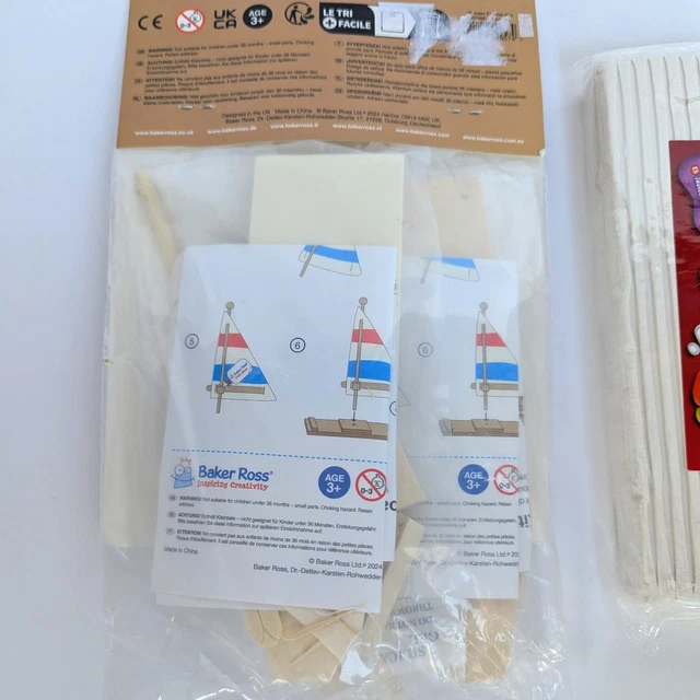 KIDS CRAFT BUNDLE: Wooden Boat Kit + Plasticine Set, 1 x faulty item ...