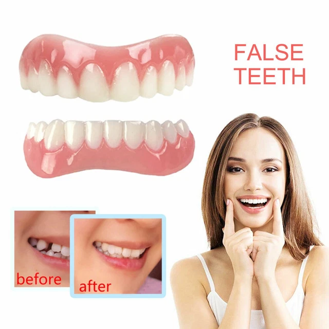 SMILE SNAP ON False Teeth Upper &Lower Dental Veneers Dentures Tooth ...