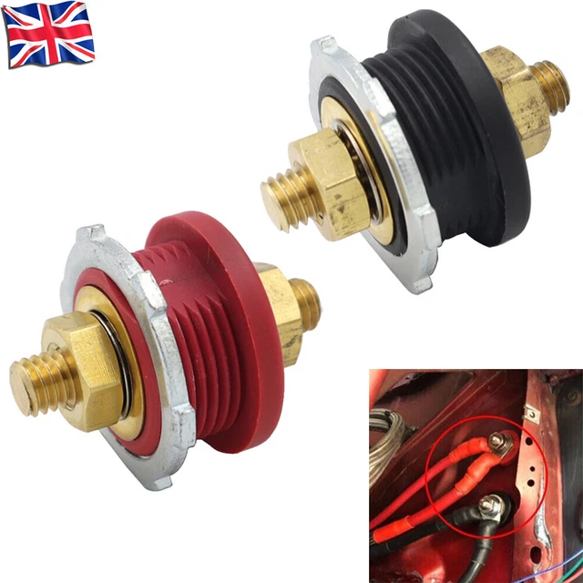 RV TRUCK BOAT Battery Terminal Stud Bulkhead Feed-Thru Panel Connector ...
