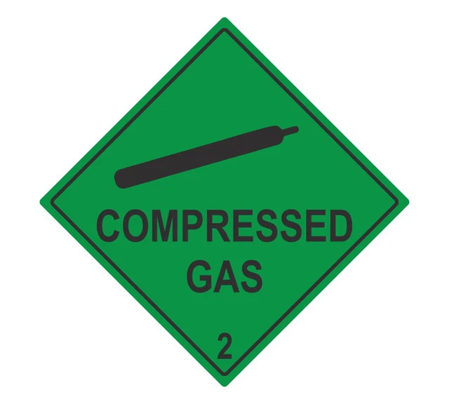 COMPRESSED GAS SELF Adhesive Vinyl Stickers Safety Signs Business £2.47 ...