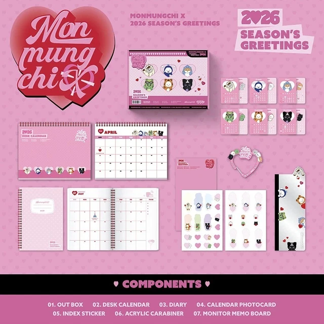 MONMUNGCHI 2026 SEASON'S GREETINGS / Full Set+STARSHIP POB+GIFT MONSTA ...