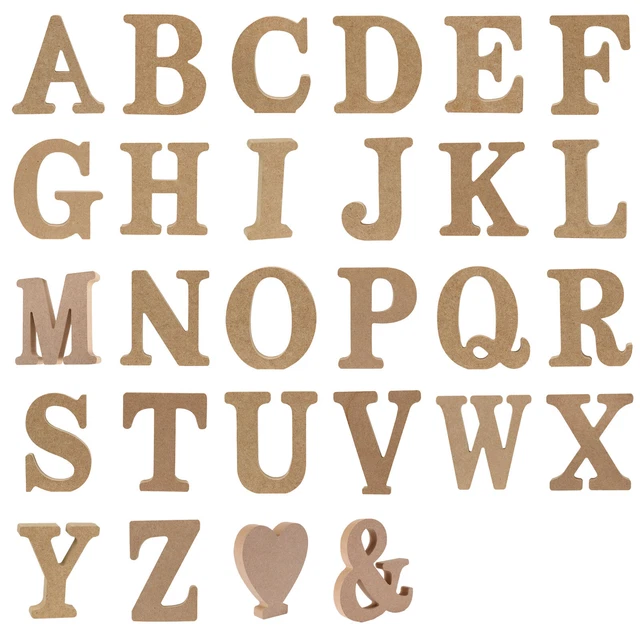 WOODEN LETTERS - Free Standing Wooden Alphabet Letters Sign for DIY ...