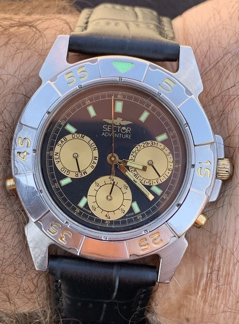 SECTOR ADV 1000 Vintage Diver Chronograph Sector Adventure Vintage ...