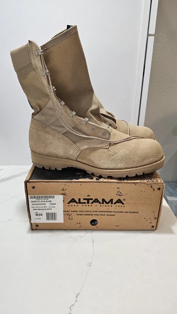 ALTAMA HOT WEATHER Tan Beige HW 3 Cage/Prime Army Combat Boots Mens US ...