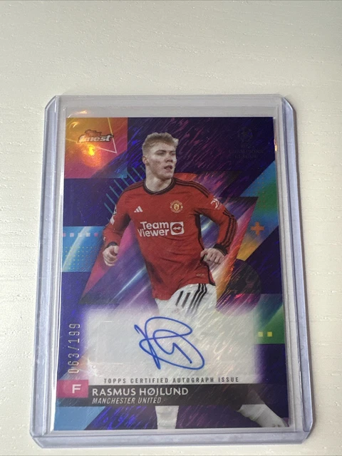 RASMUS HOJLUND AUTO /199 - Topps Finest 23/24 - carte collezionabili ...
