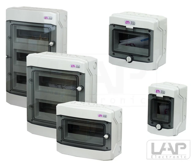 ETI SMALL DISTRIBUTOR IP65 Surface Mount sub-Distribution Fuse Box £19. ...