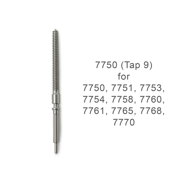 MONTRE AUTOMATIQUE TIGE pour ETA Mouvement Robinet 9, 7750, 7751, 7753 ...