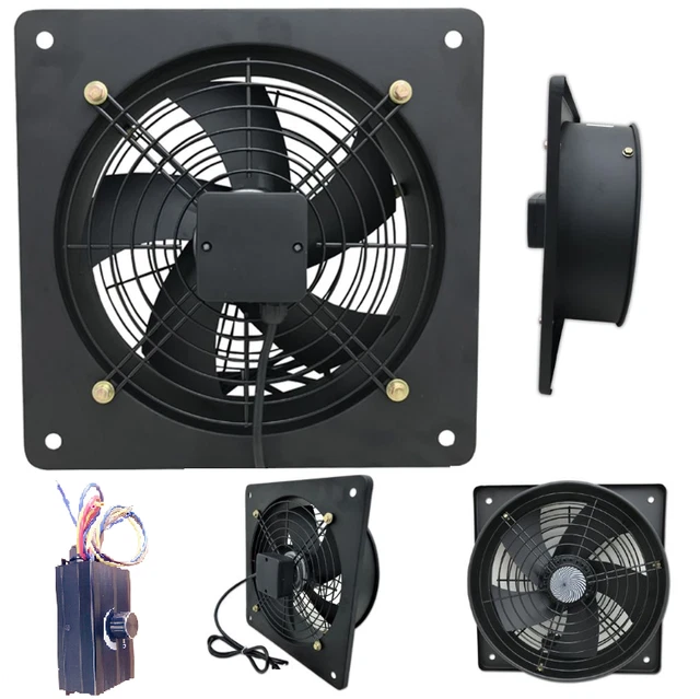 INDUSTRIAL VENTILATION PLATE Axial Extractor Fan Metal Exhaust ...