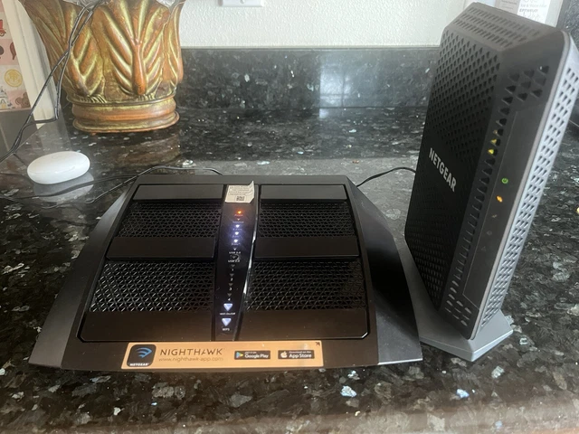 NETGEAR R8000 NIGHTHAWK X6 AC3200 Tri-Band WIFI ROUTER + MODEM CM600 ...