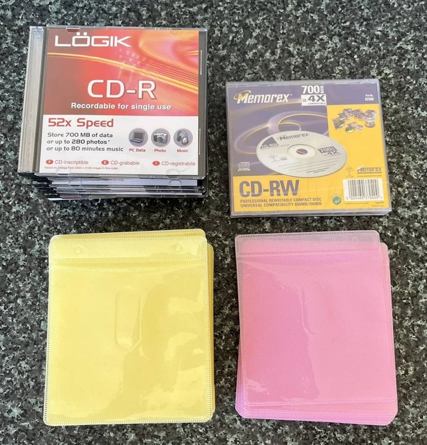 17 LOGIK CD-R also 2 Memorex CD-RW and several CD sleeves £6.45 ...