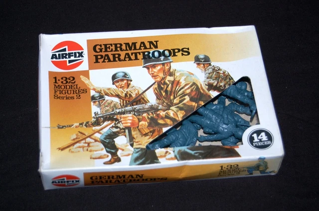 AIRFIX 1/32 SCALE German Fallschirmjager Paratroops WW2 Model Kit Set ...