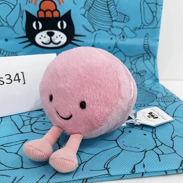JELLYCAT AMUSEABLES MIA Macaron Plus Pink NEW Soft Plush w/Tags & Dust ...
