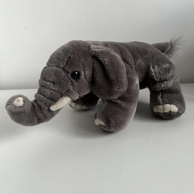KEEL TOYS GREY Elephant Soft Toy Plush 12" Long £2.99 - PicClick UK