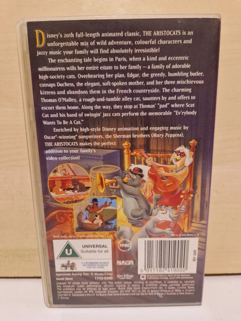 THE ARISTOCATS - Walt Disney - PAL VHS Video Tape (A301) £2.99 ...