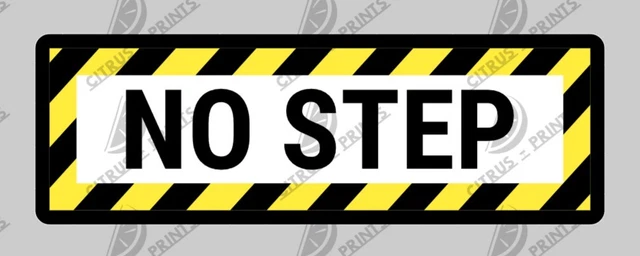 AIRCRAFT NO STEP Warning Sticker Indoor/Outdoor Waterproof Black on ...