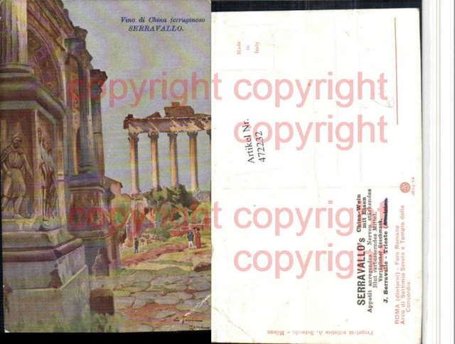 472232,KÜNSTLER AK LAZIO Roma Rom Foro Romano Arco Settimio Severo EUR 5,00 - PicClick FR