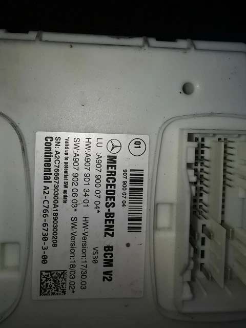MERCEDES SPRINTER W907 W910 Mk3 2019 Body Control Module Bcm A907900704 ...