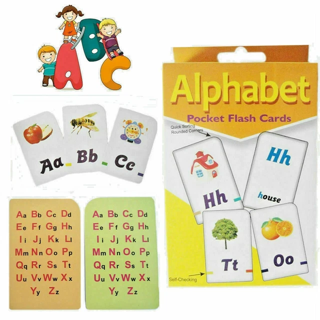 ALPHABET FLASH CARDS A-Z Kids Toddlers Preschool Early Learning ...