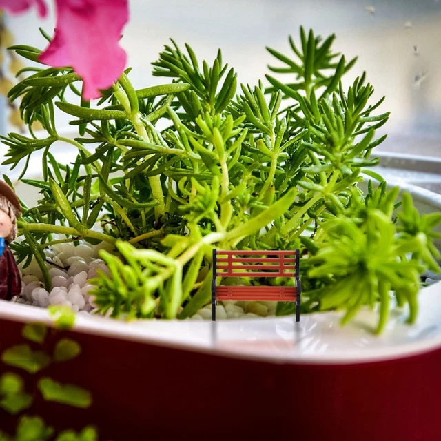 4 PCS MINIATURE Christmas Dollhouse Accessories Bench Model Miniatures ...