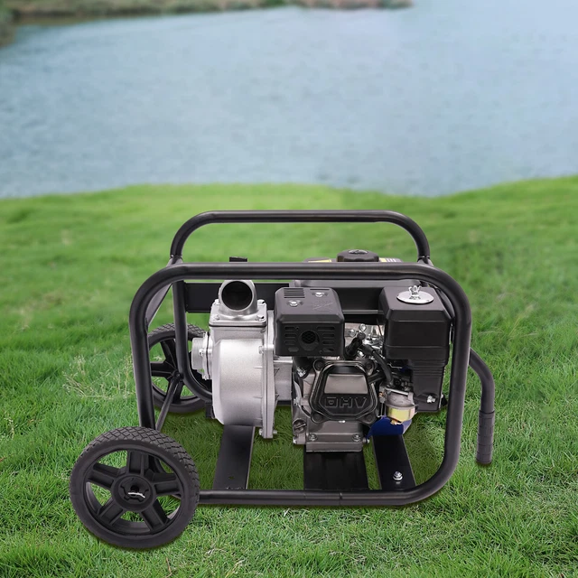 4-STROKE PORTABLE WATER Pump 6.5hp 4L Aluminum Water Pump with Handle and Wheels £197.38 ...