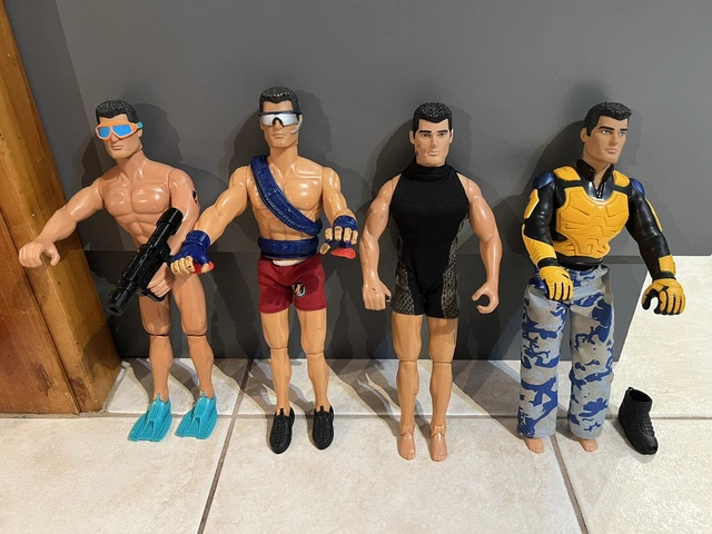 VINTAGE ACTION MAN 1998-2002 Hasbro Moveable Action Figure Bundle Of 4 ...