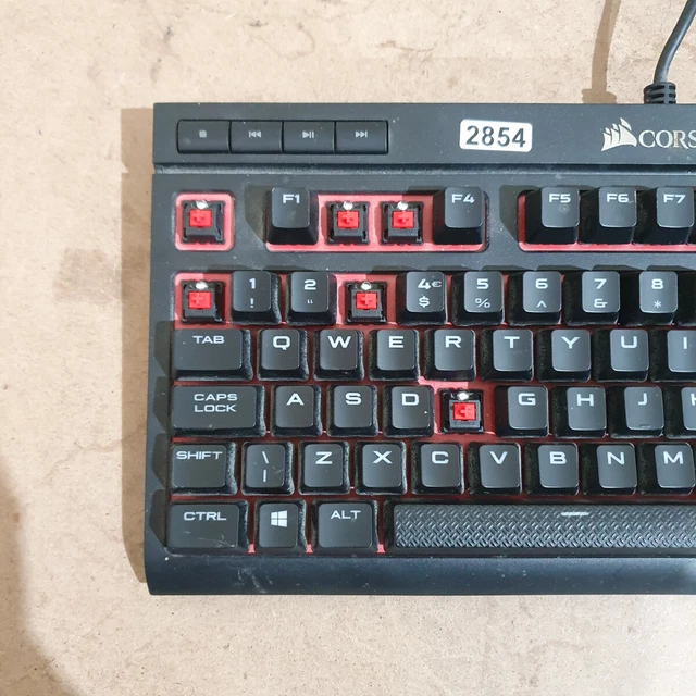 CORSAIR K63 RGP0037 Black Wired LED Backlit QWERTY Mechanical Gaming ...