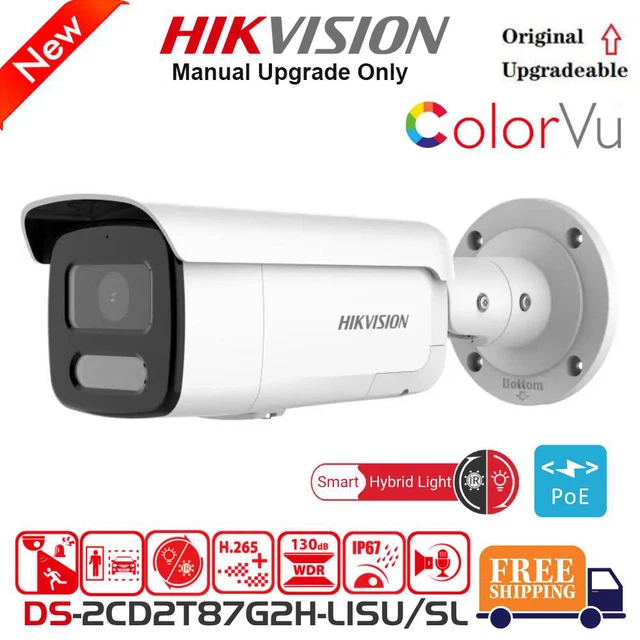 HIKVISION DS-2CD2T87G2H-LISU/SL ACUSENSE 4K ColorVu IP Camera Smart-Hybrid-Light £215.00 ...