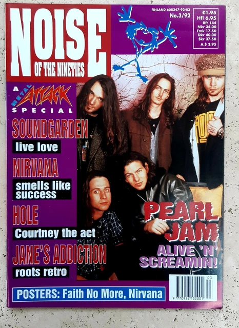 NOISE OF THE Nineties magazine #3, 1992, Nirvana, Hole, Manics, Jane's ...
