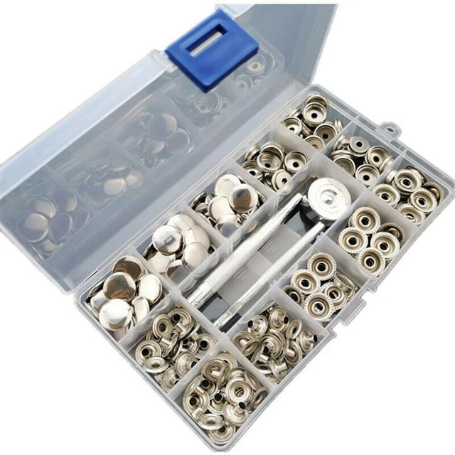 200 R??SISTANT 15MM Boutons Pression Boutons-Pression Kit Outil + 3 ...