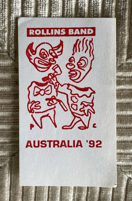 NEVER USED COLLECTORS Original Henry Rollins Band 1992 Tour Sticker For ...