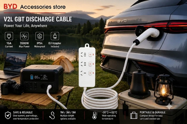ORIGINAL BYD TRAVEL Adapter V2L: Schuko, 220V-230V, Electric Outlet ...