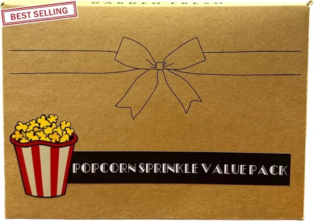 POPCORN SEASONING VARIETY Pack 6 Flavors Snack Topping Sprinkle Value ...