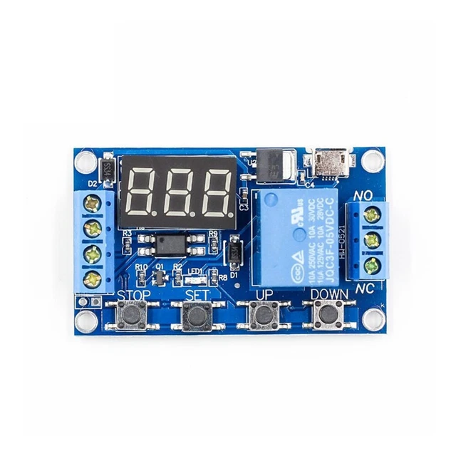 WS16 TIME RELAY Module 5V LED Cycle Delay Timer Control Board DC 6-30V ...