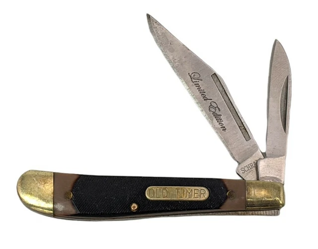 SCHRADE OLD TIMER 2 Blade Folding Knife Limited Edition Model 720T! $17 ...