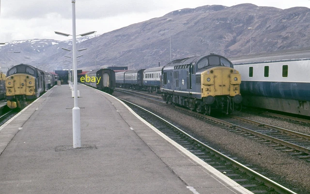 ORIGINAL 35MM SLIDE BR Class 37s no. 37027 & 37037 at Ft William ...