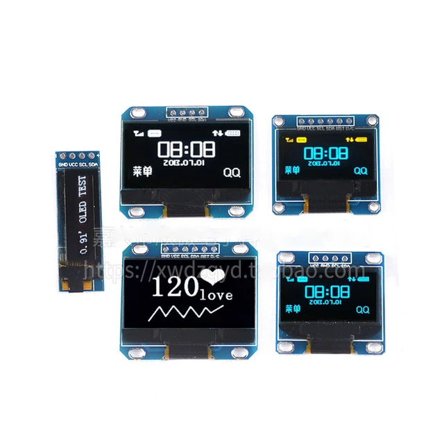 0,91~1,3 ZOLL ARDUINO OLED Display Weiß/Blau/Gelb 128x64 I2C/IIC Modul Raspberry EUR 2,19 ...