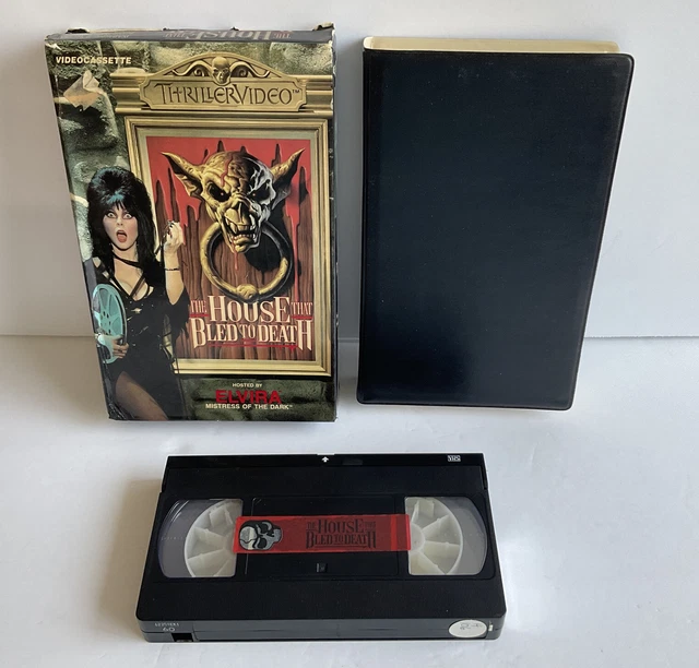ELVIRA THRILLER VIDEO Box VHS House Bled To Death Vintage Horror B ...