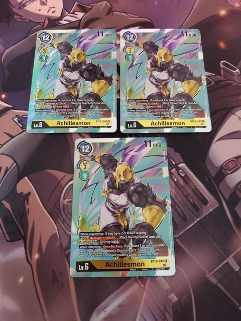 DIGIMON - ACHILLESMON BT10-040 R Xros Encounter NM x3 $5.99 - PicClick CA