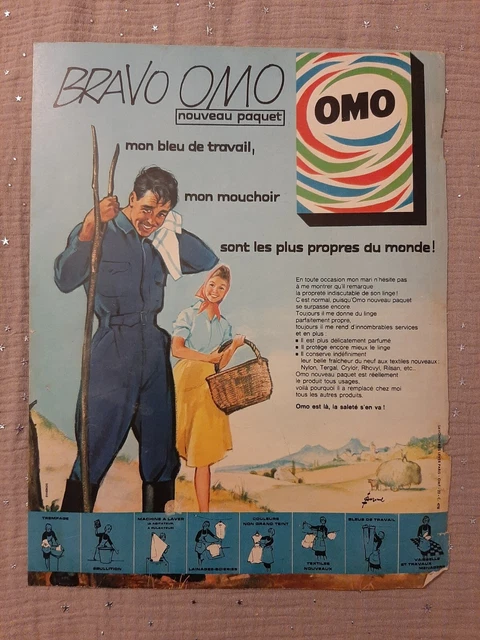 PUBLICITÉ DE PRESSE ancienne Omo de 1961 - Old paper advertisement EUR ...