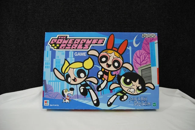 THE POWERPUFF GIRLS Board Game Cartoon Network Hasbro 2000 Complete 100 ...