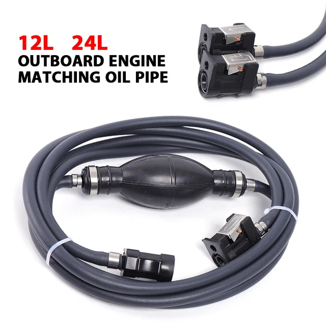 MARINE OUTBOARD BOAT Motor Fuel/Gas Hose Line Assembly Oil Tube Tank ...