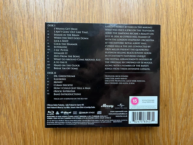 CYPRESS HILL BLACK Sunday Live at The Royal Albert Hall CD x2 & Blu-ray ...