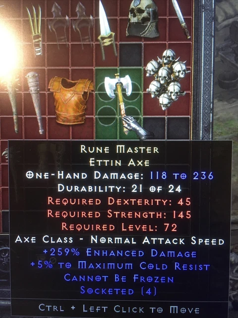 D2R DIABLO 2 Resurrected:SC:PC:EU: Rune Master (Ettin Axe) EUR 9,90 ...