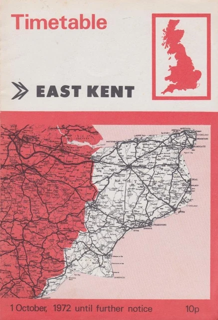 EAST KENT BUS Timetable Book Oct 1972 With Route Map £8.00 - PicClick UK