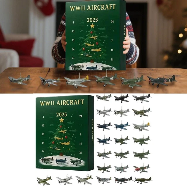 THE 2025 AIRCRAFT Arrival calendar features 24 2D acrylic mini aircraft ...
