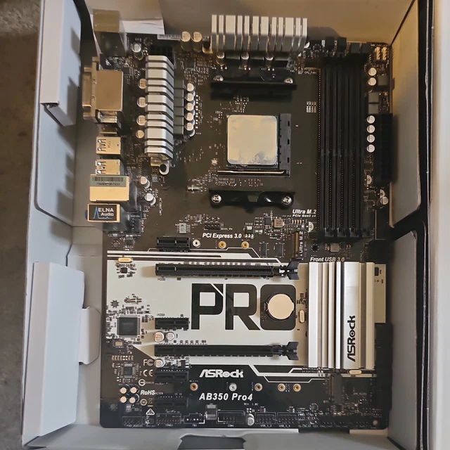 ASROCK AB350 PRO4 Motherboard with AMD Ryzen 3 1200 £7.58 - PicClick UK
