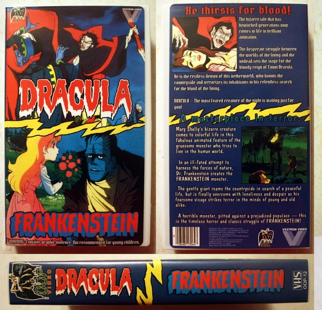 VHS: TOMB OF Dracula + Monster Of Frankenstein sovereign damned anime ...