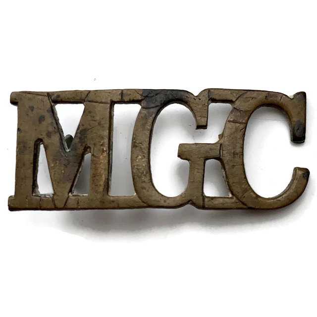 ORIGINAL WW1 MACHINE Gun Corps MGC Regiment Shoulder Title Badge ...